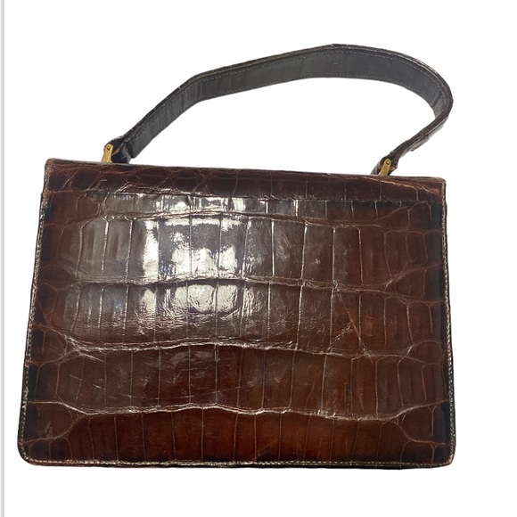Bags | Vintage 195s Bellestone Alligator Handbag Purse Euc Gold Closure ...